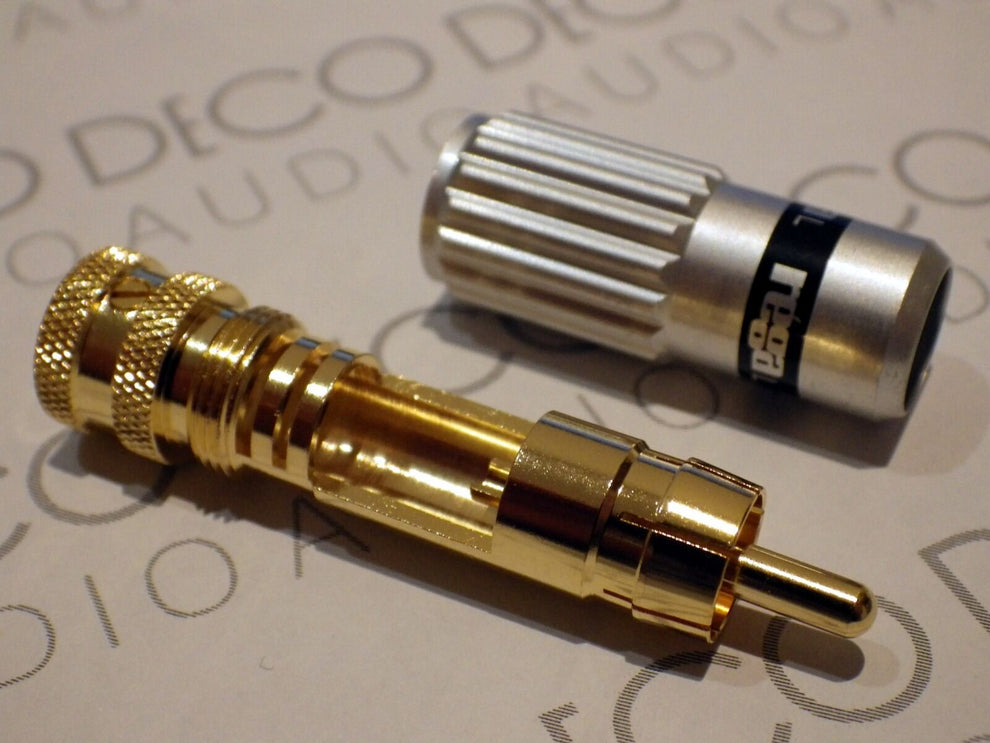 Rega Locking RCA Phono plugs (Pair) – Deco Audio Shop